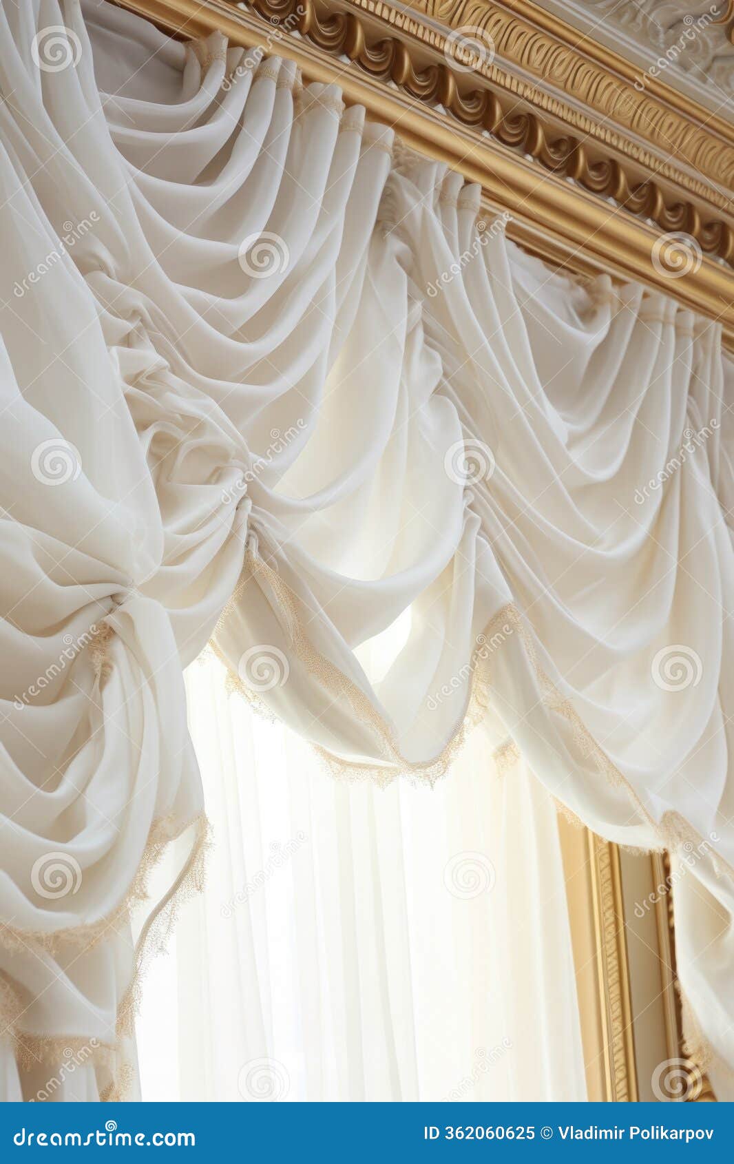 A Window with Elegant Curtains and a Mirror, Perfect for Interior ...