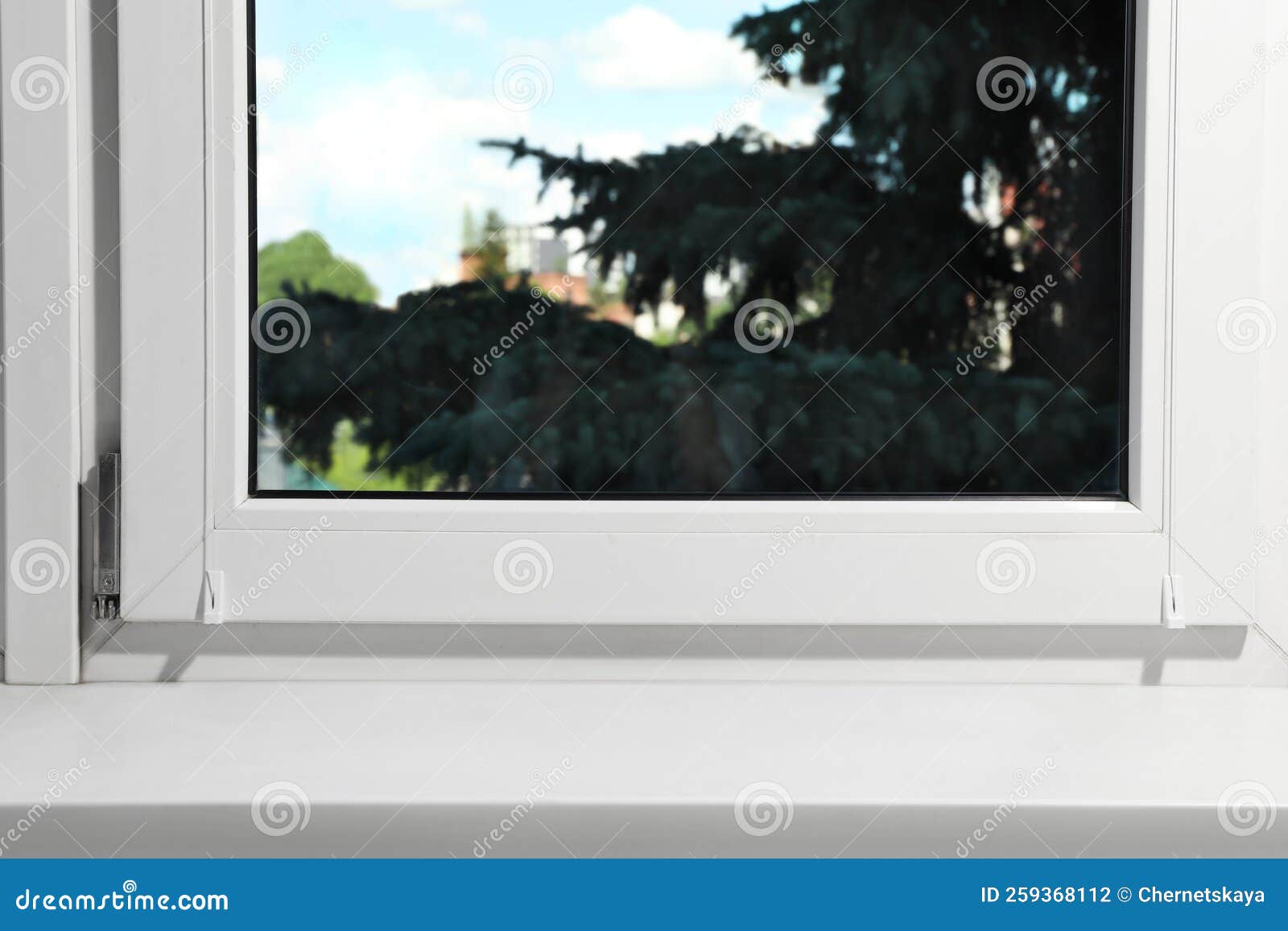 Window with Empty White Sill, Closeup View Stock Photo - Image of ...