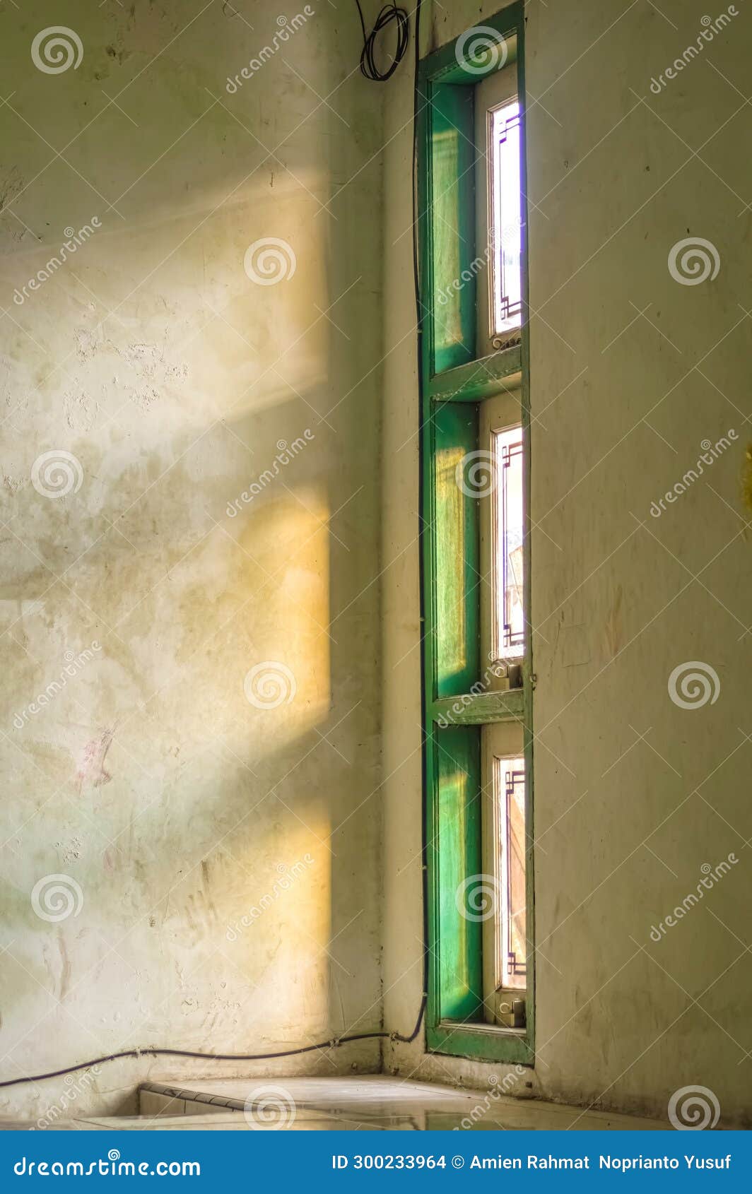 A Window with the Evening Sun Shining on the Wall Stock Photo - Image ...