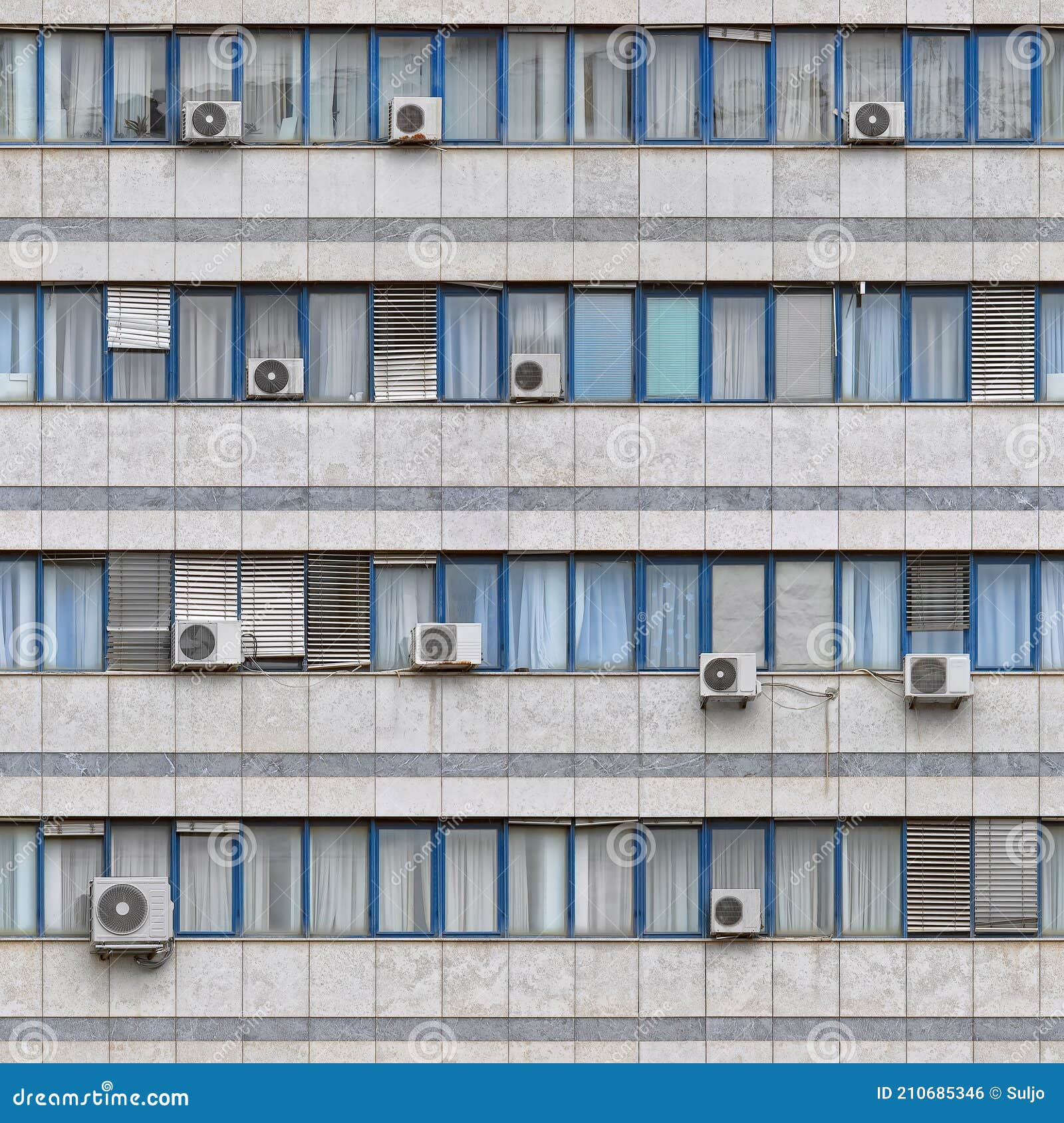 Window Facade Pattern stock photo. Image of estate, conditioning ...
