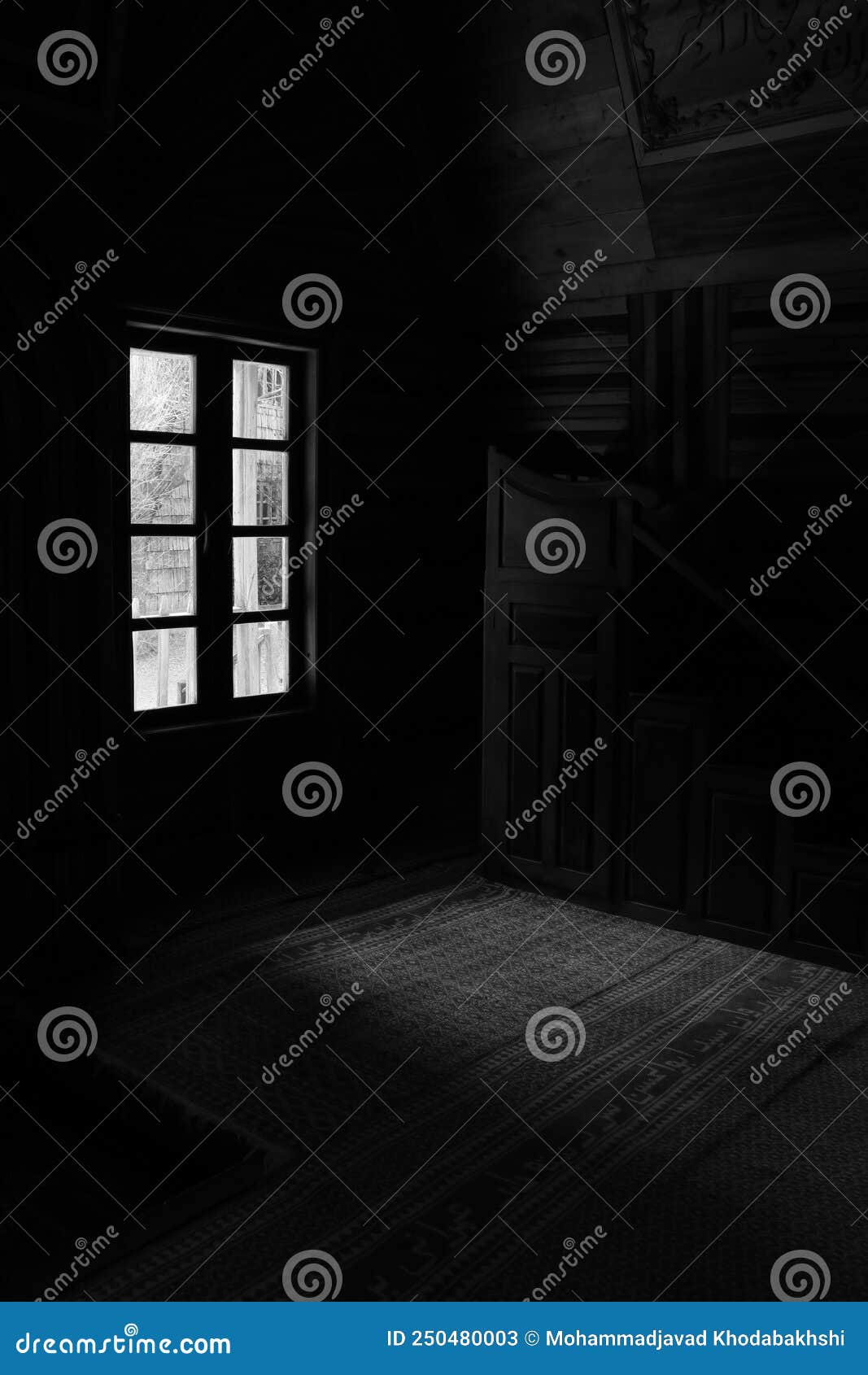 A window facing the light stock image. Image of window - 250480003
