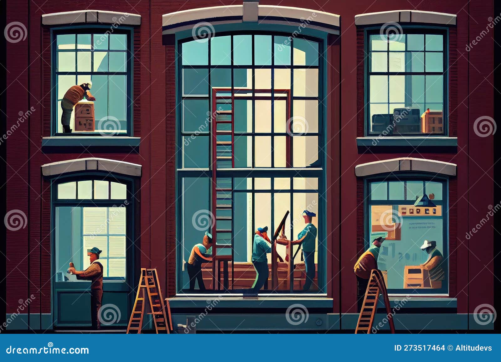 Window Factory, With Plastic Windows Being Produced On Conveyor Belt ...