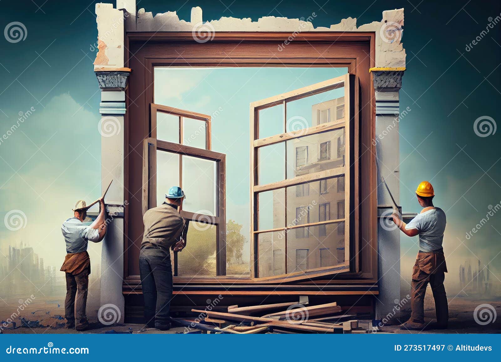 Window Factory, With Plastic Windows Being Produced On Conveyor Belt ...