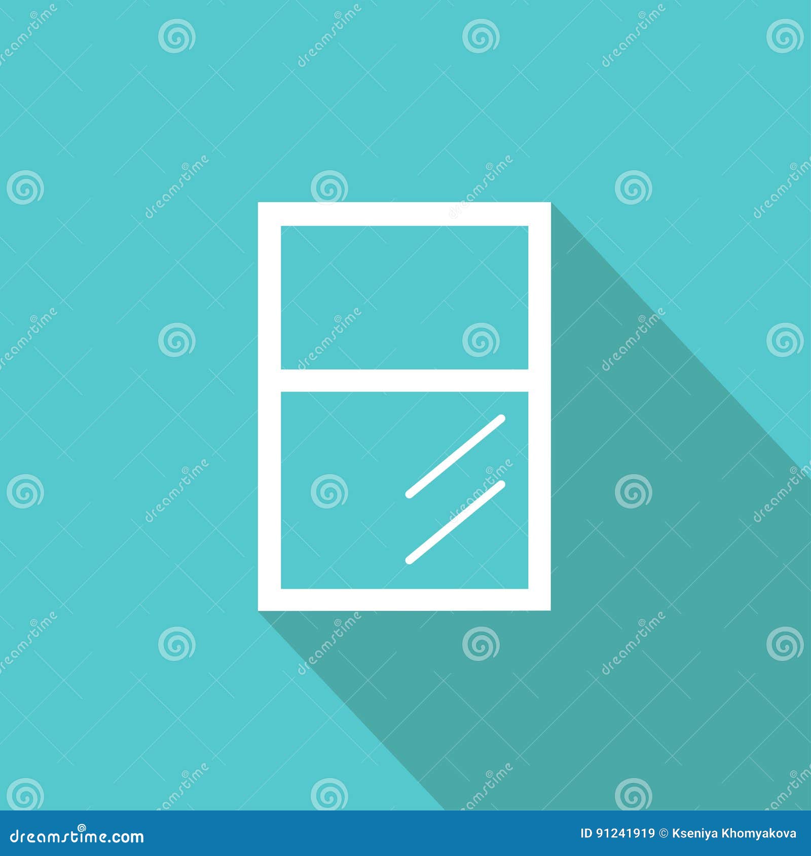 Window flat design stock vector. Illustration of sample - 91241919