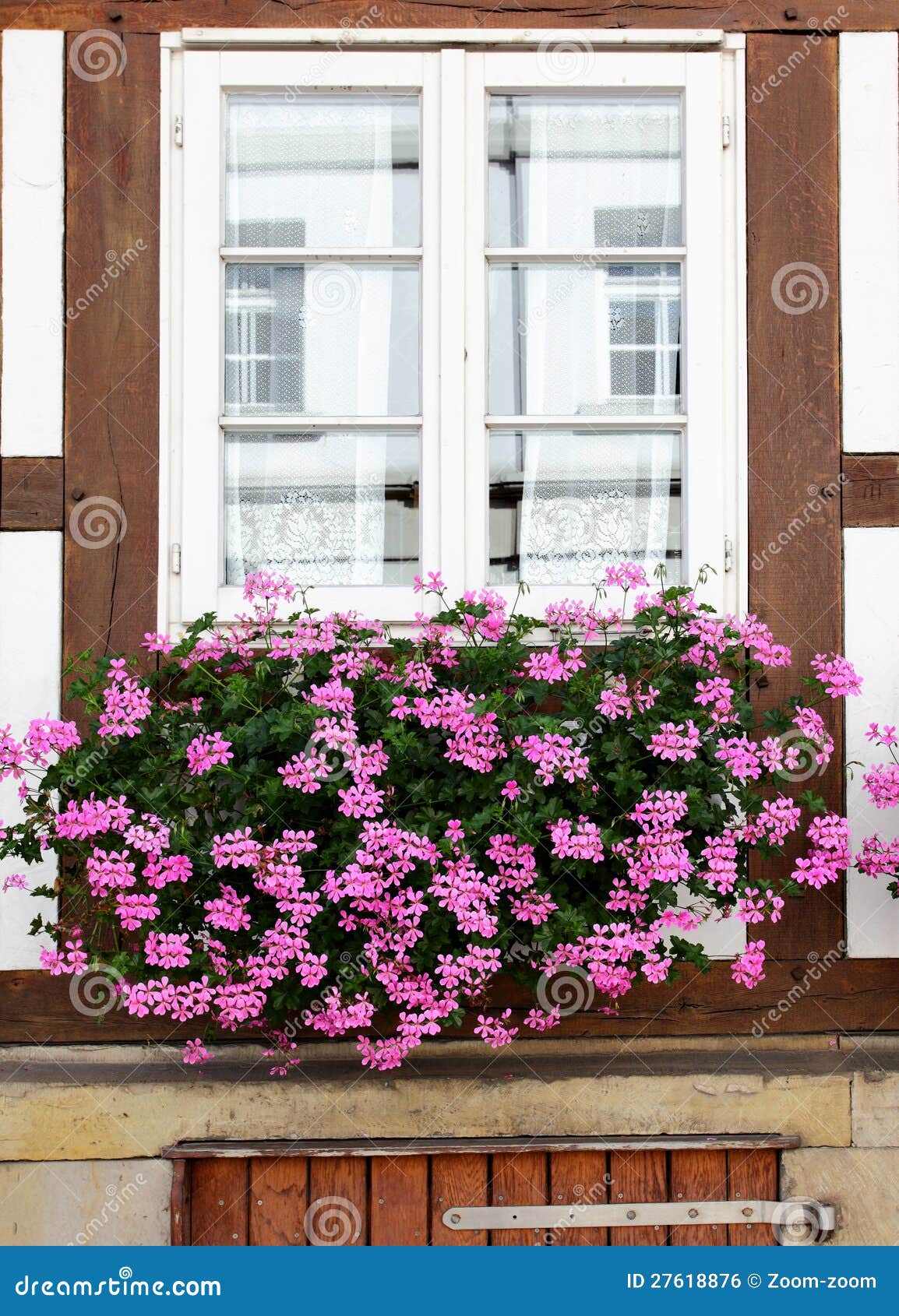 Window with flowers stock photo. Image of colorful, embellishment ...