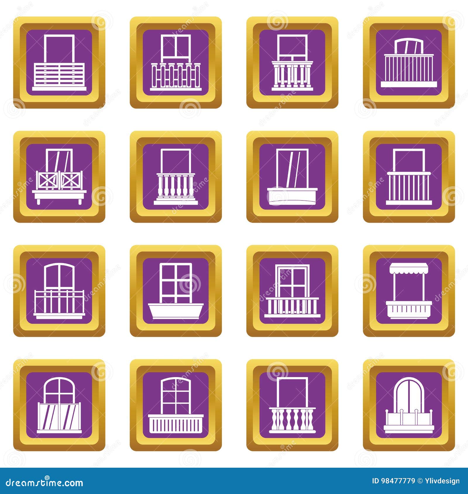 Window Forms Icons Set Purple Stock Vector - Illustration of creative ...