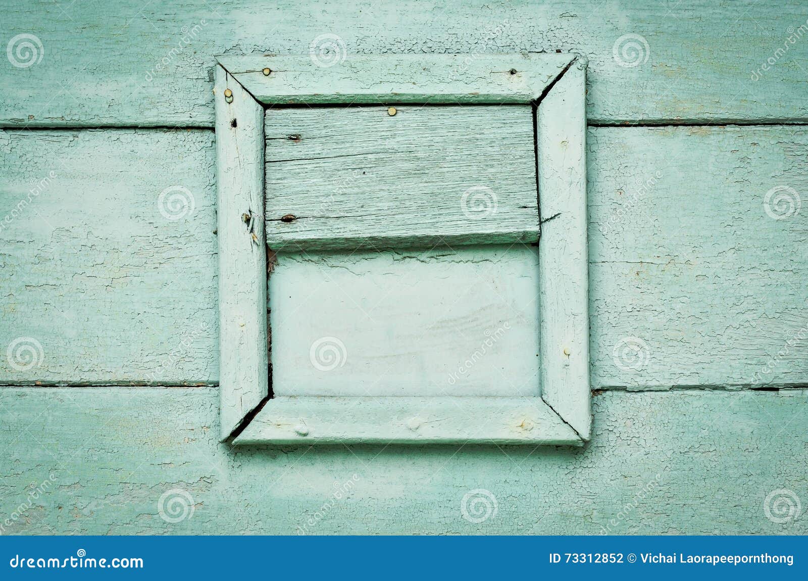 Window Frame of Blue Wood Panels Stock Photo - Image of background ...