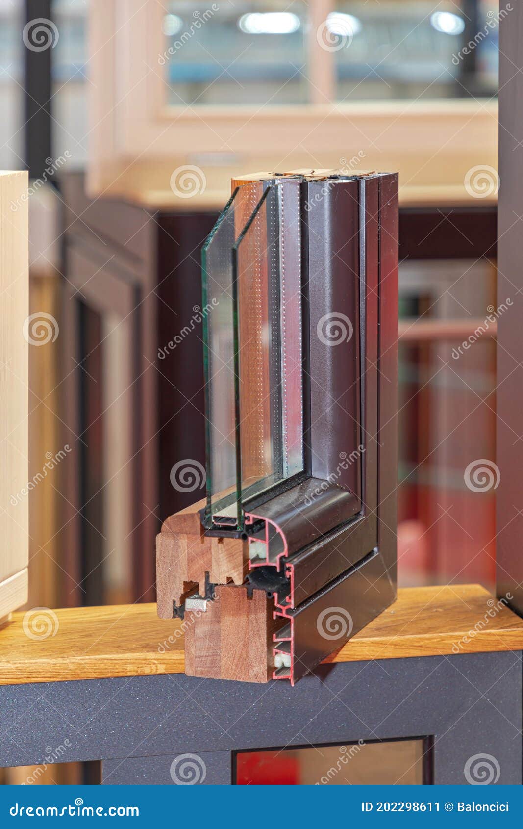 Window Frame Cross Section stock image. Image of frame - 202298611