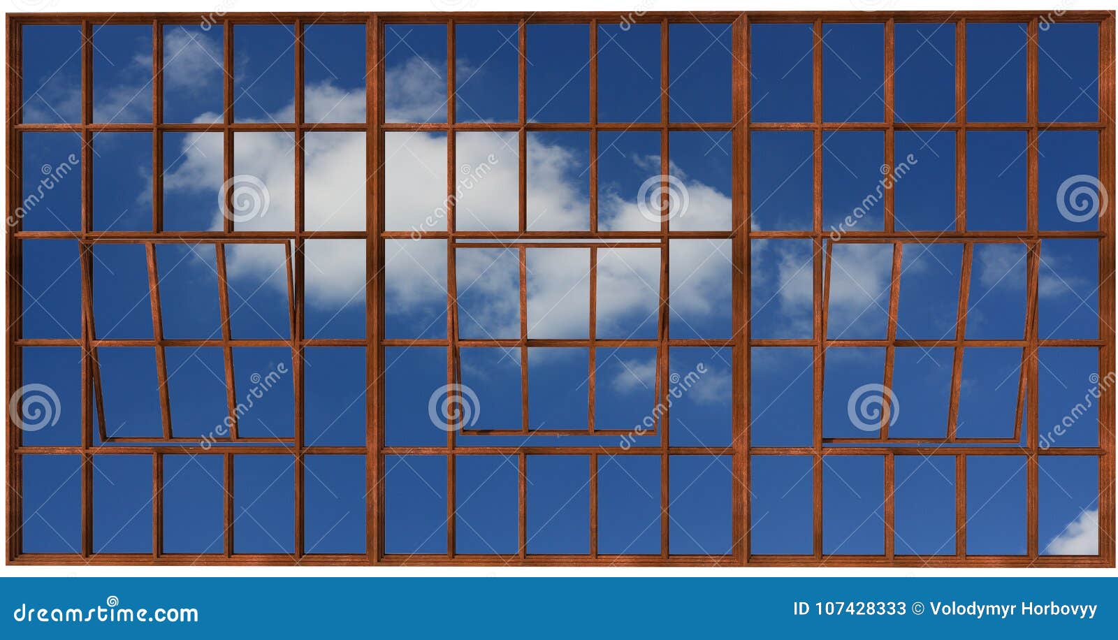 Window frame. 3D render stock illustration. Illustration of design ...