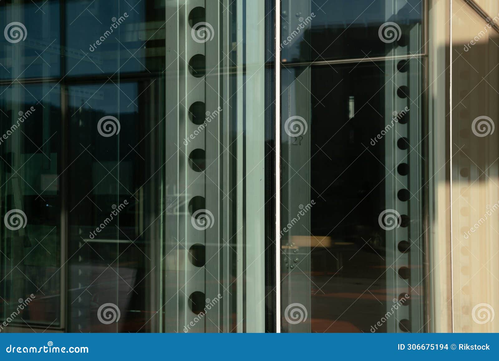 High Efficiency Window, Frame and Double Glazing Detail on Building ...