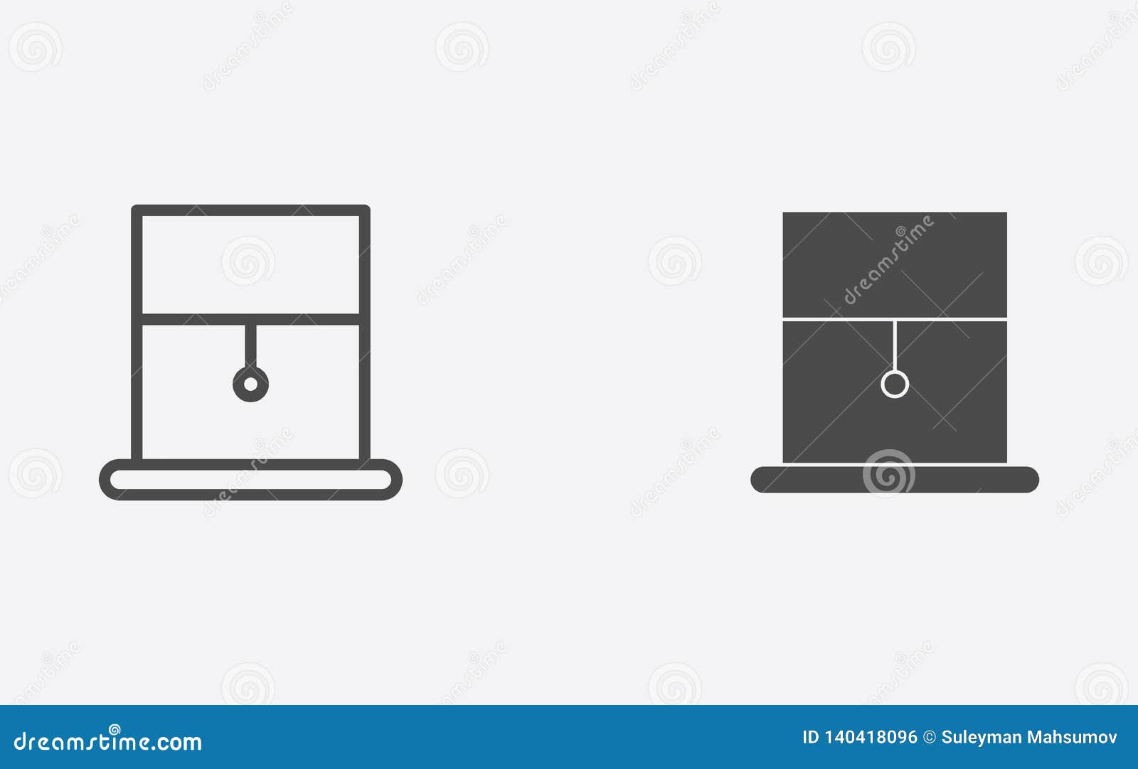 Window Frame Filled and Outline Vector Icon Sign Symbol Stock Vector ...