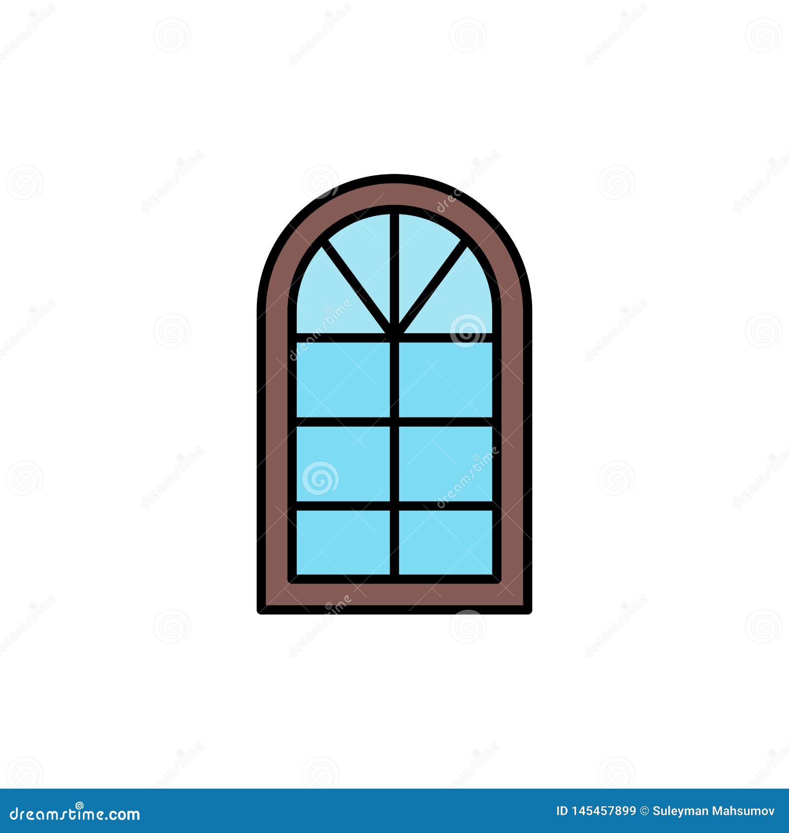 Window Frame Flat Vector Icon Sign Symbol Stock Vector - Illustration ...