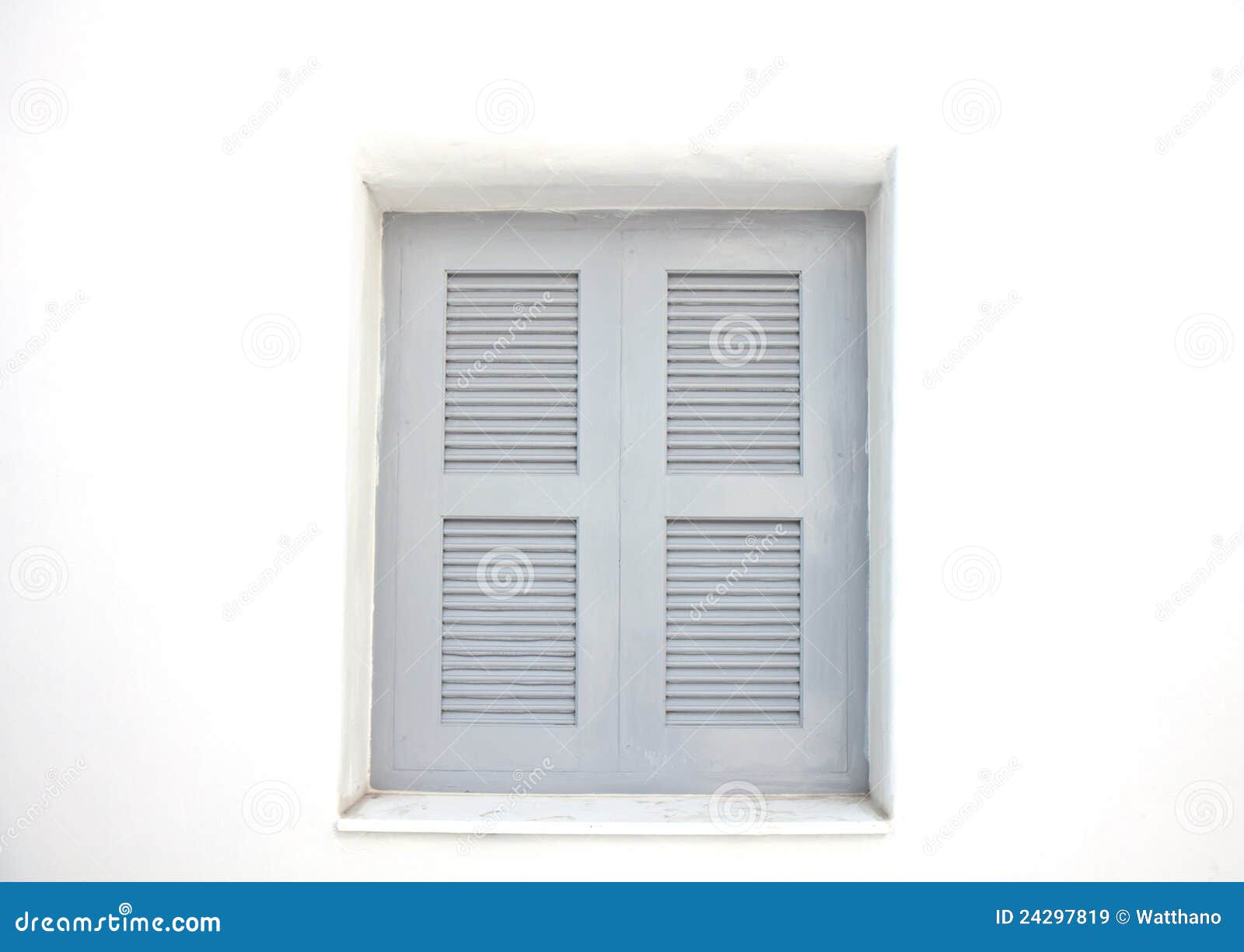 Window Frame in Greek Style on White Back Stock Image - Image of door ...