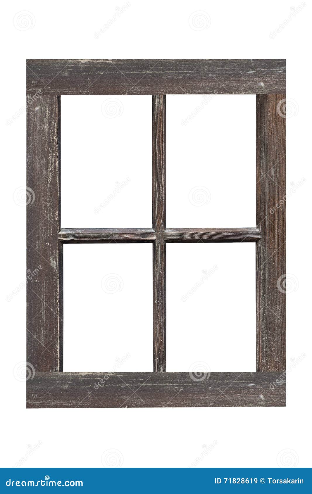 Window Frame Isolated on White Background Stock Image - Image of ...