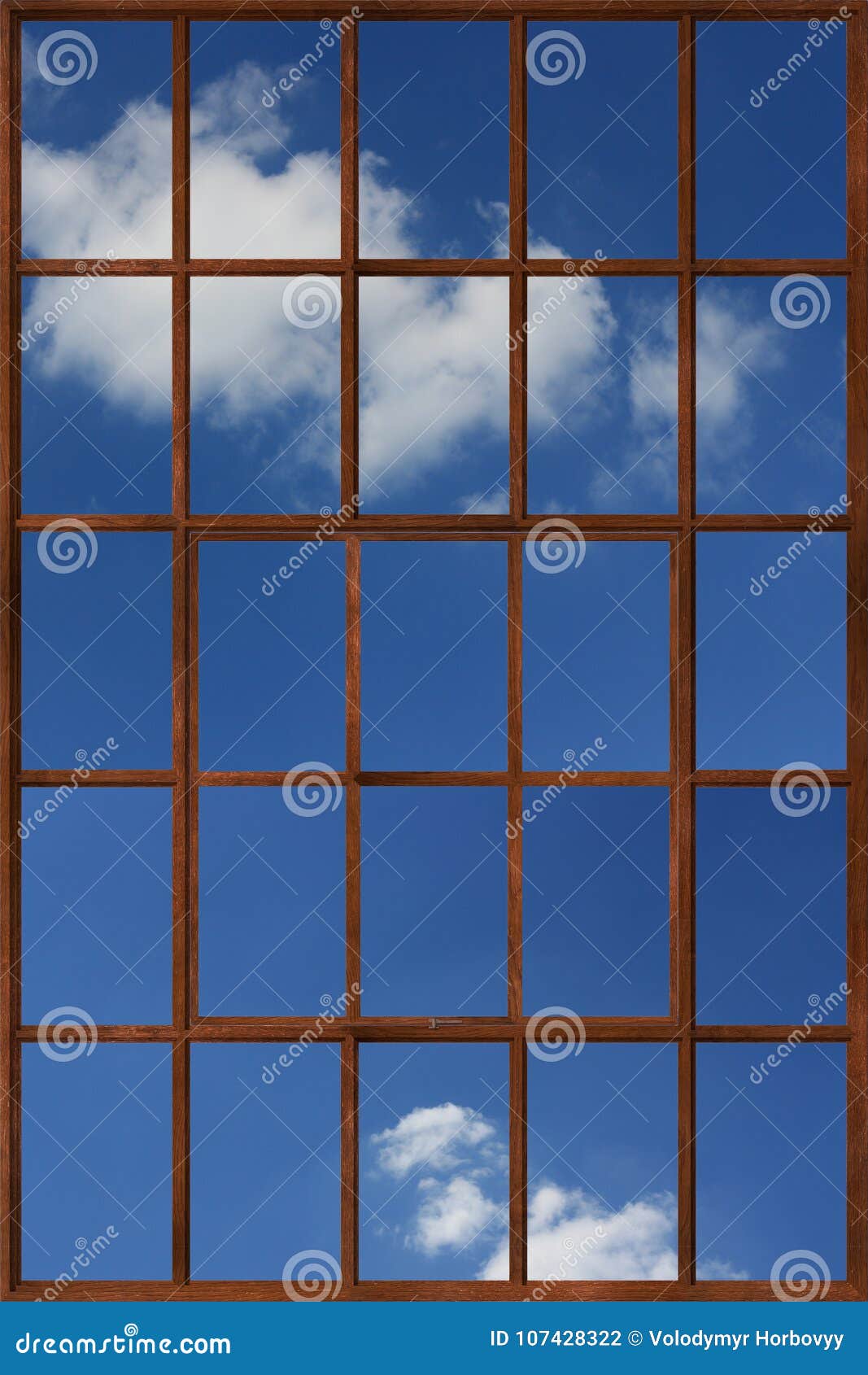 Window frame. 3D render stock illustration. Illustration of maple ...