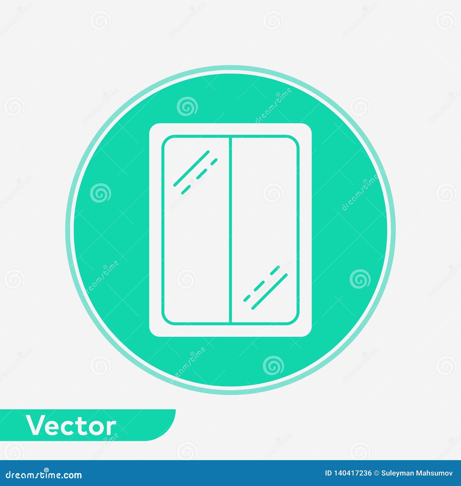 Window Frame Vector Icon Sign Symbol Stock Vector - Illustration of ...