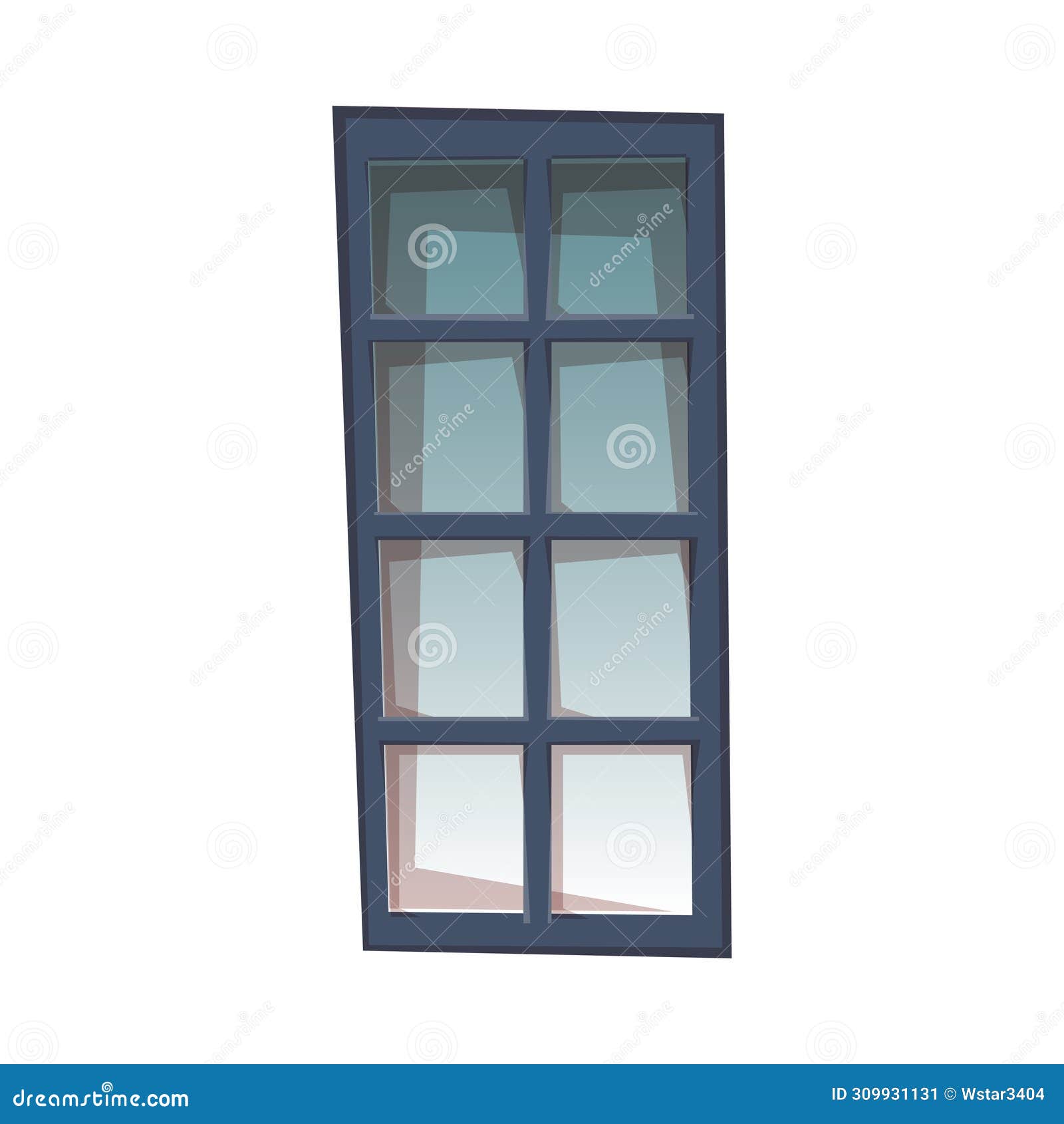 Window with Window Frame Vector Illustration Stock Vector ...