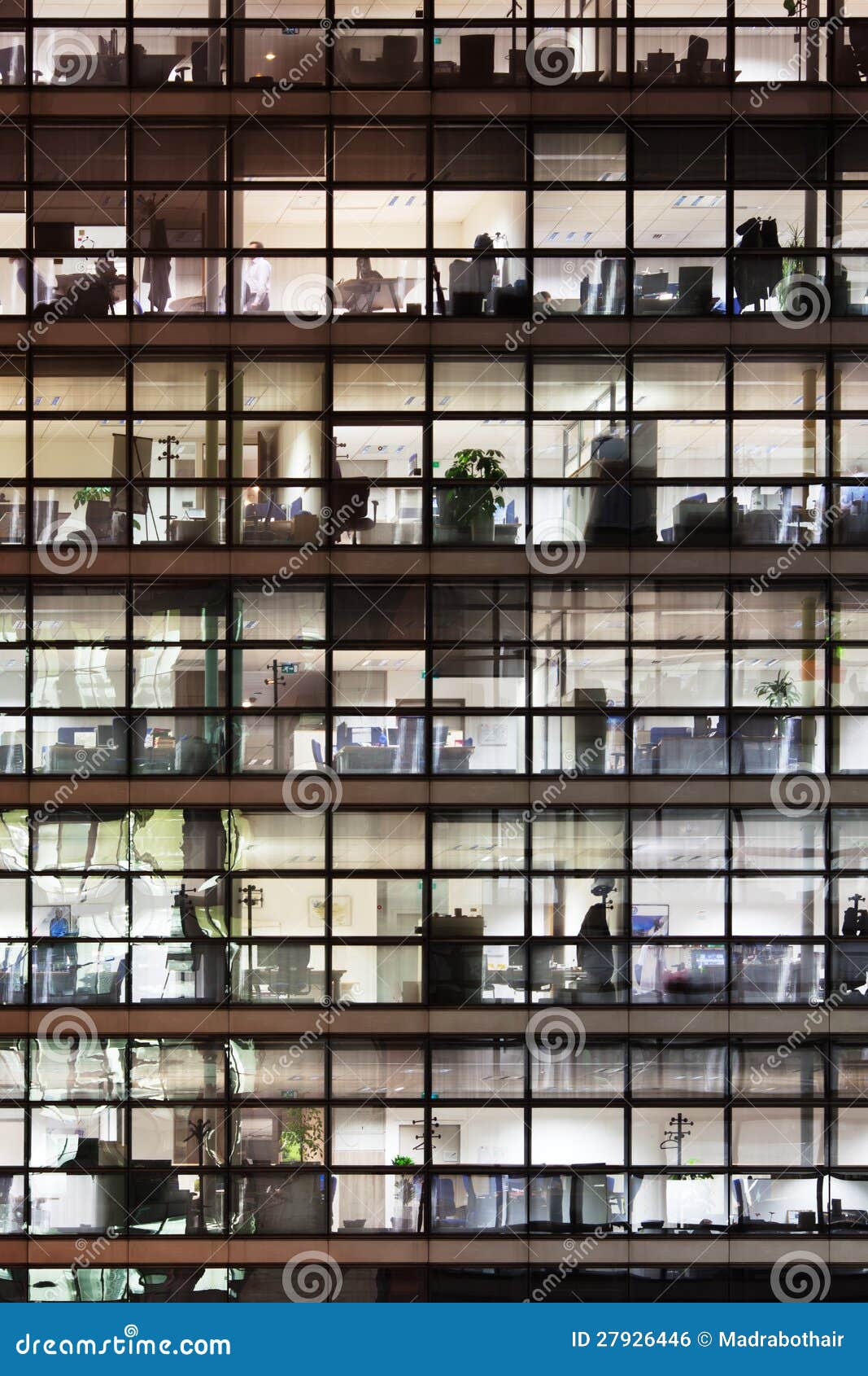 Window Front of an Office Building Stock Photo - Image of work ...