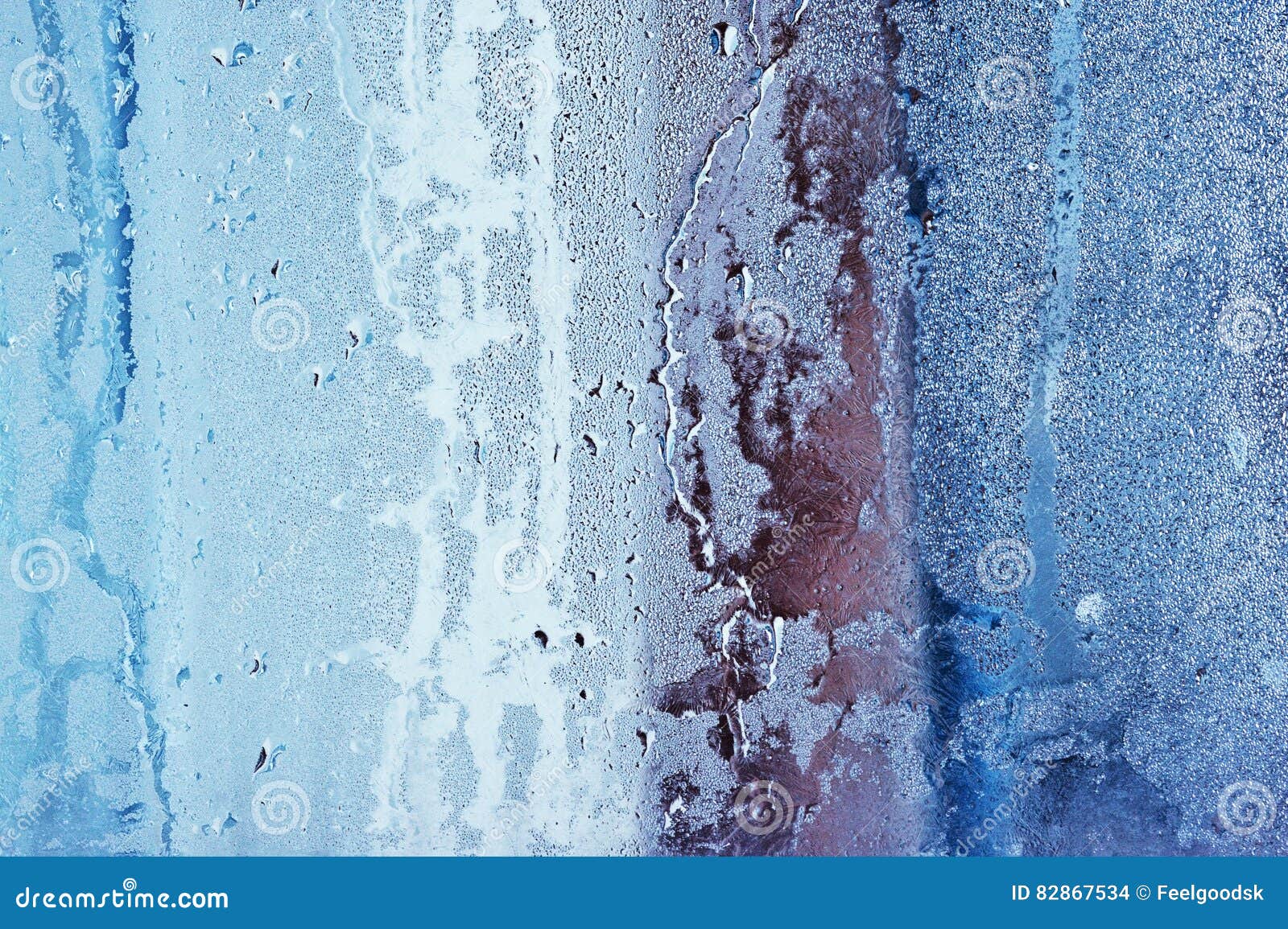 Window Glass In The Condensate In The Cold Currents Of The Water Drops ...