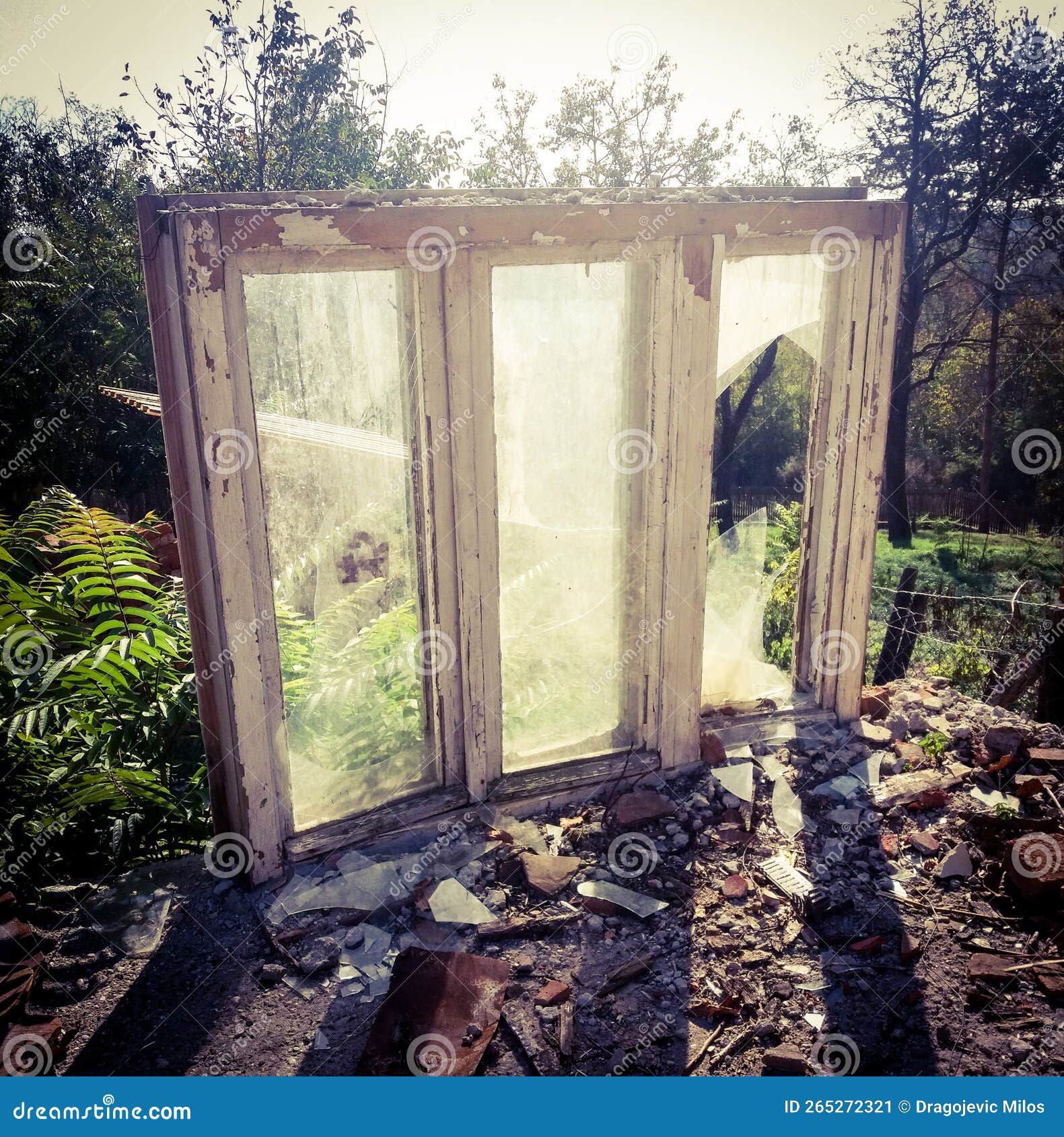 Window, Glass, Garbage, Half-broken Glass, Half-broken Window Stock ...