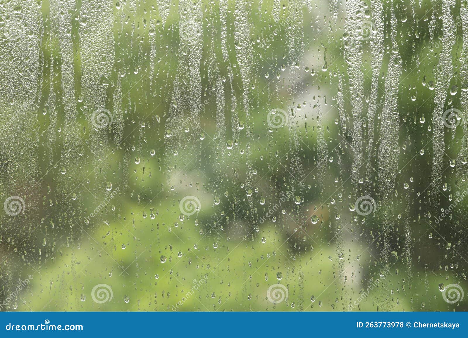 Window Glass with Raindrops As Background, Closeup Stock Photo - Image ...