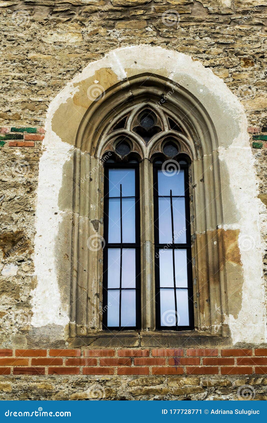 Window in gothic style stock image. Image of castle - 177728771