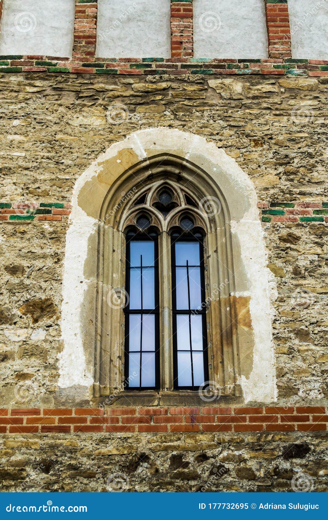 Window in gothic style stock image. Image of brick, landmark - 177732695