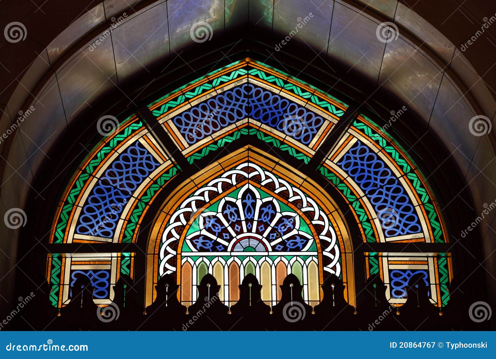 Window in Grand Mosque stock image. Image of horizontal - 20864767
