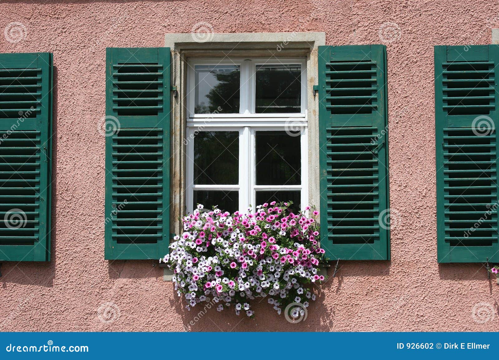 Window with green shutter stock photo. Image of bars, facade - 926602