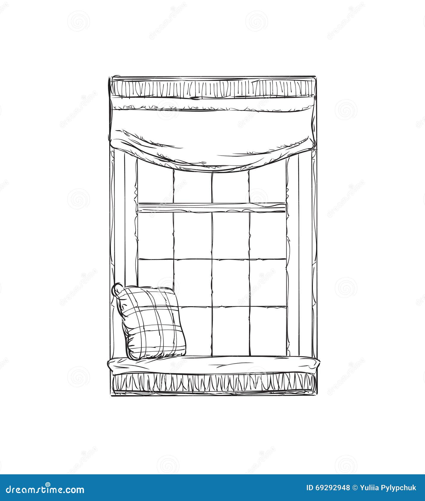 Window. Hand Drawn Sketch Illustration Stock Vector - Illustration of ...