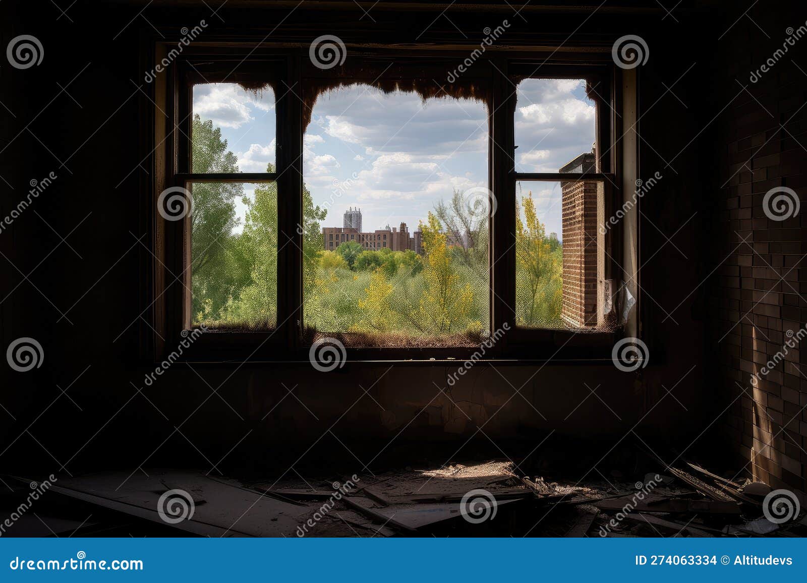 Window, with Haunting View of the Once Busy and Bustling Place, Now ...