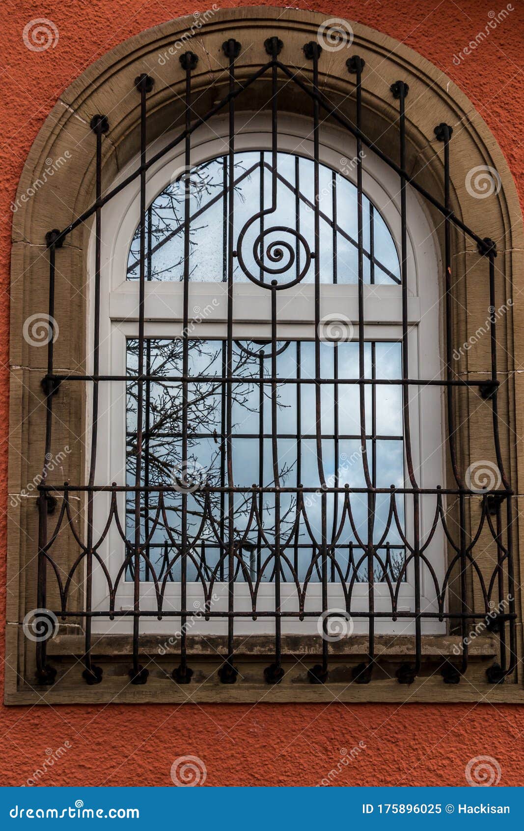 Window of a Historical Building with Iron Grid Stock Image - Image of ...