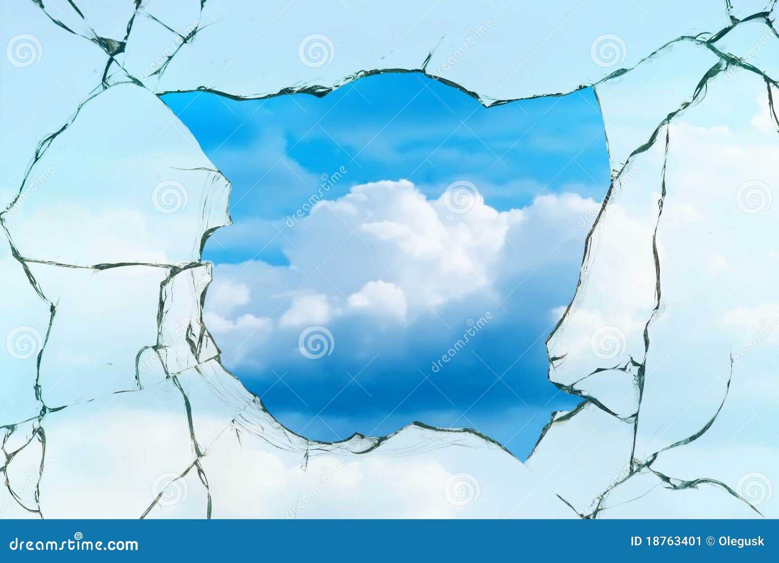 Window Hole Glass Cracks Sky Stock Image - Image of textures ...