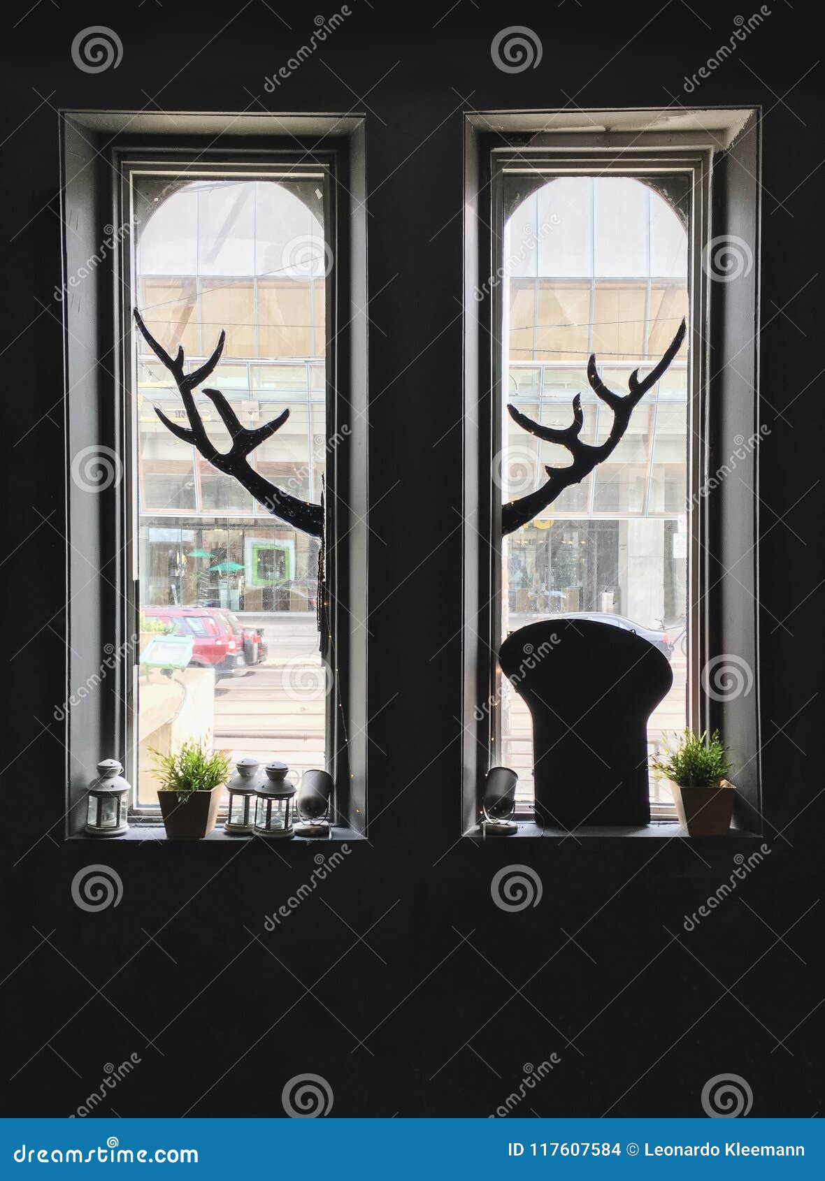 Window and horn silhouette stock photo. Image of destination - 117607584