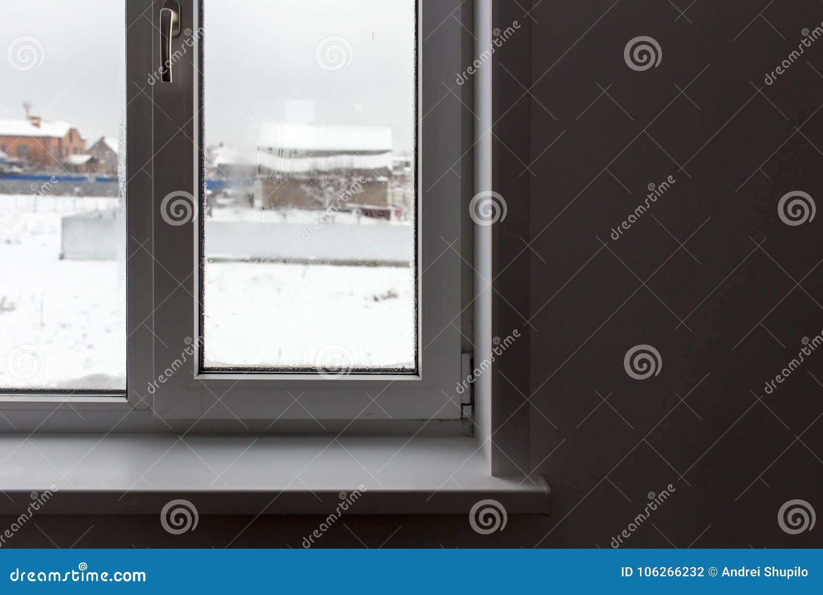 Window in the House from the Inside Stock Photo - Image of aluminum ...