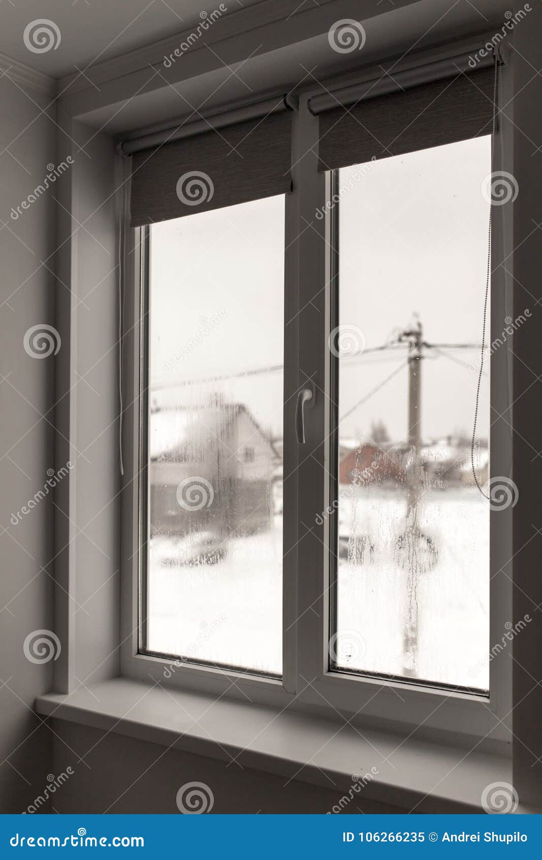 Window in the House from the Inside Stock Image - Image of light, frame ...