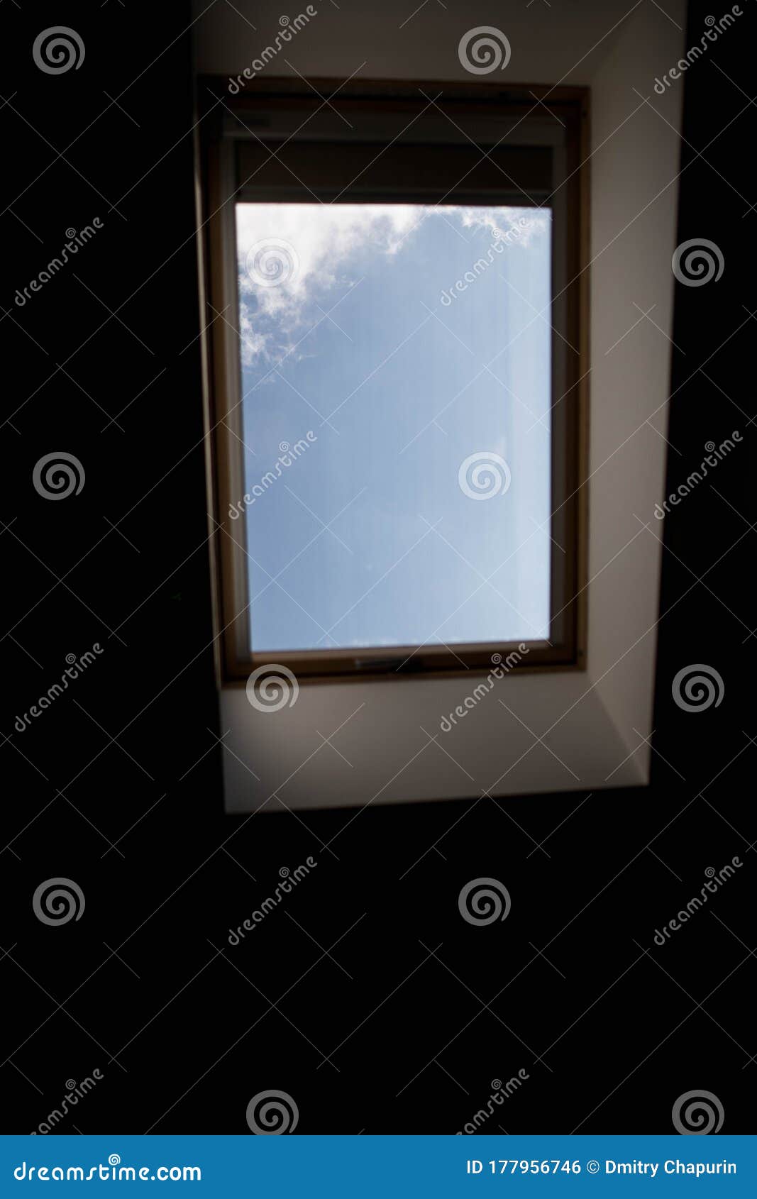 Window in a House Under Construction. Roof Windows Stock Photo - Image ...