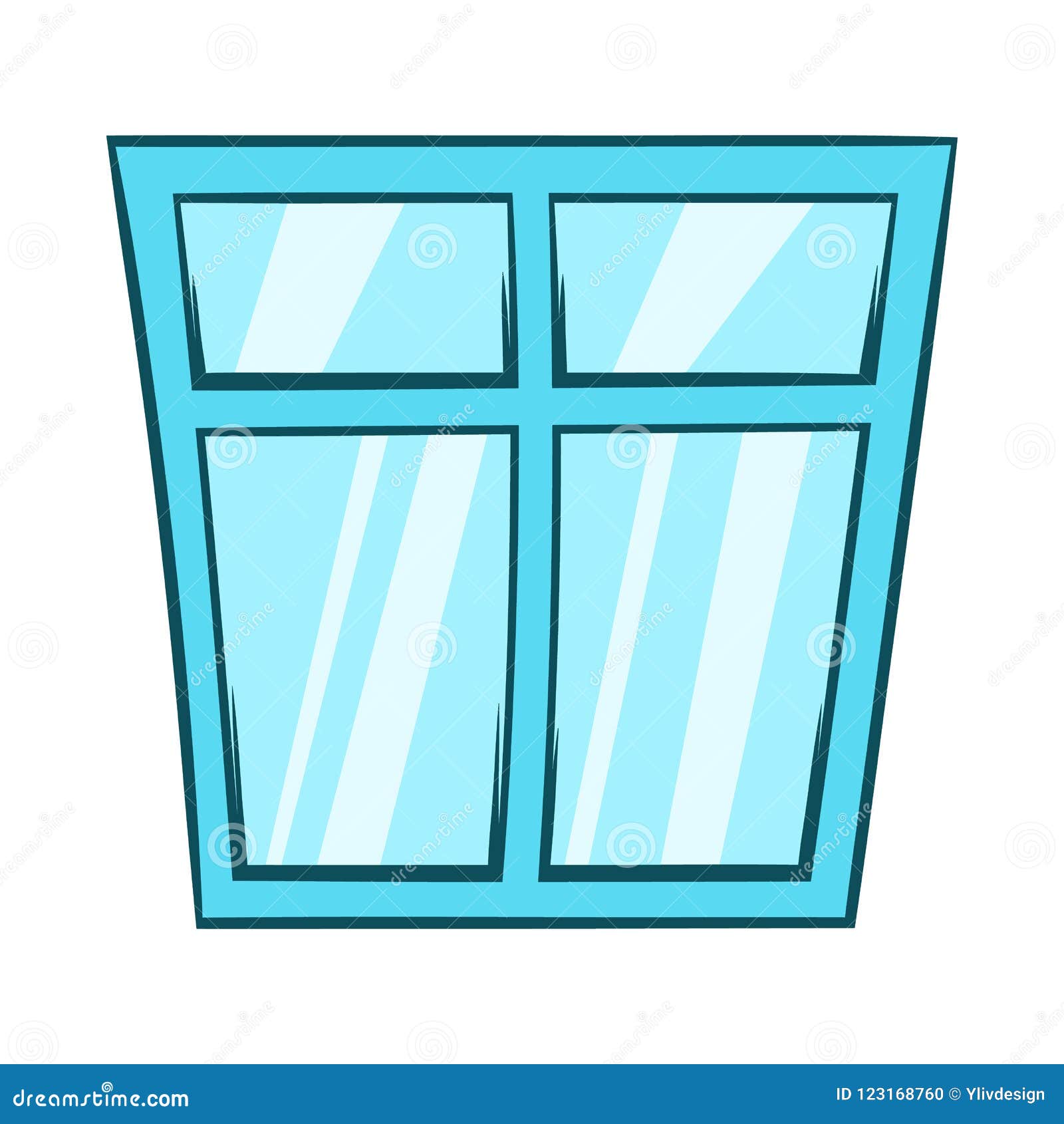 Window icon, cartoon style stock illustration. Illustration of element ...