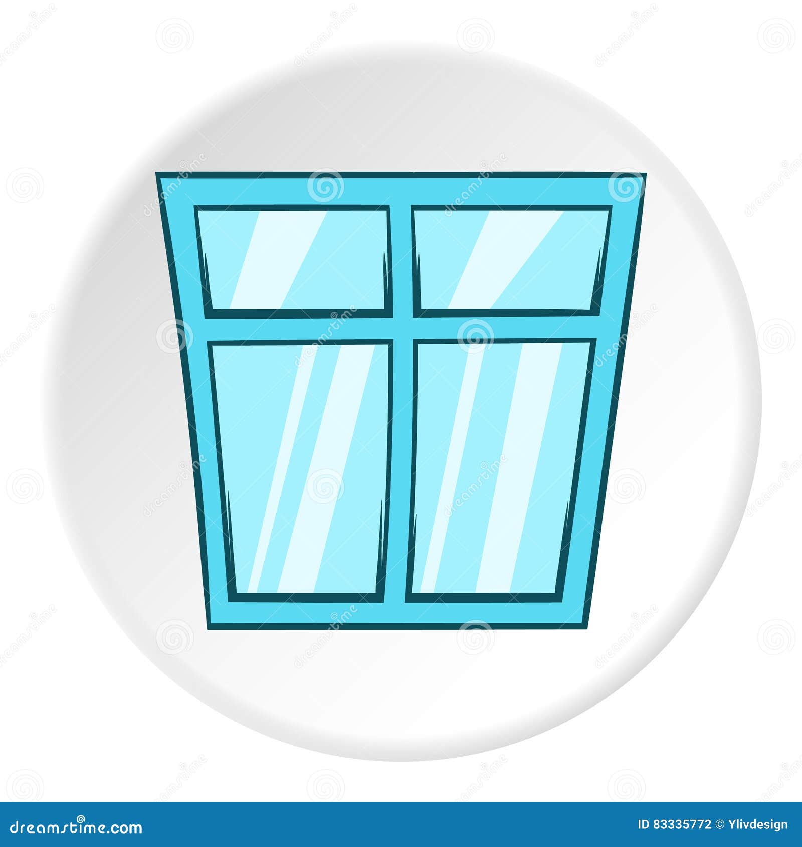 Window icon, cartoon style stock vector. Illustration of concept - 83335772