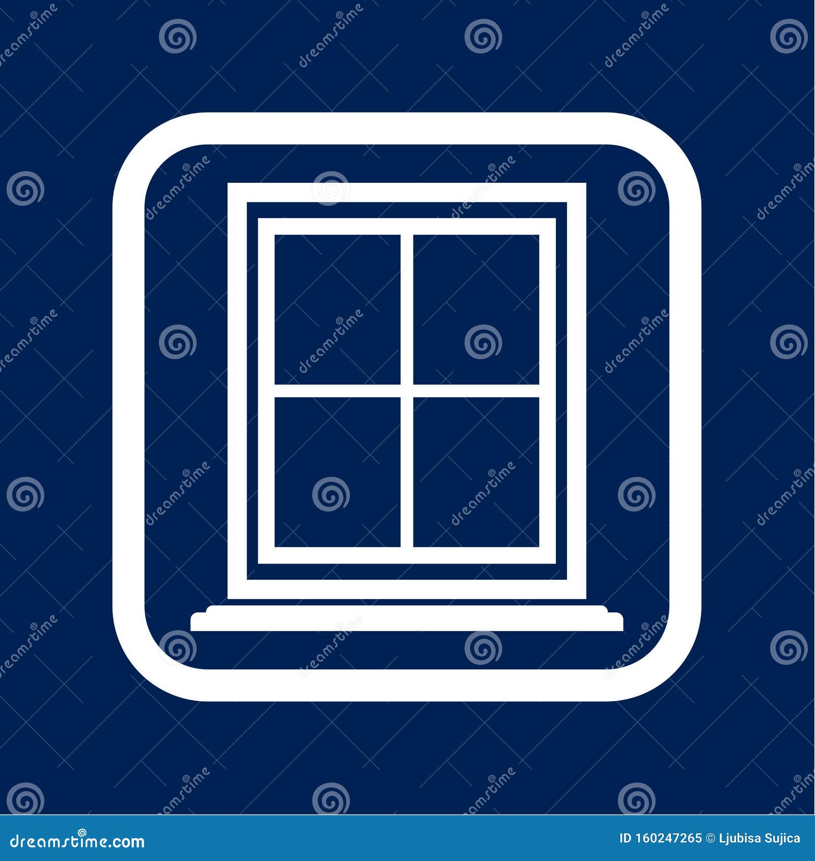 Window Icon Flat Graphic Design - Illustration Stock Vector ...