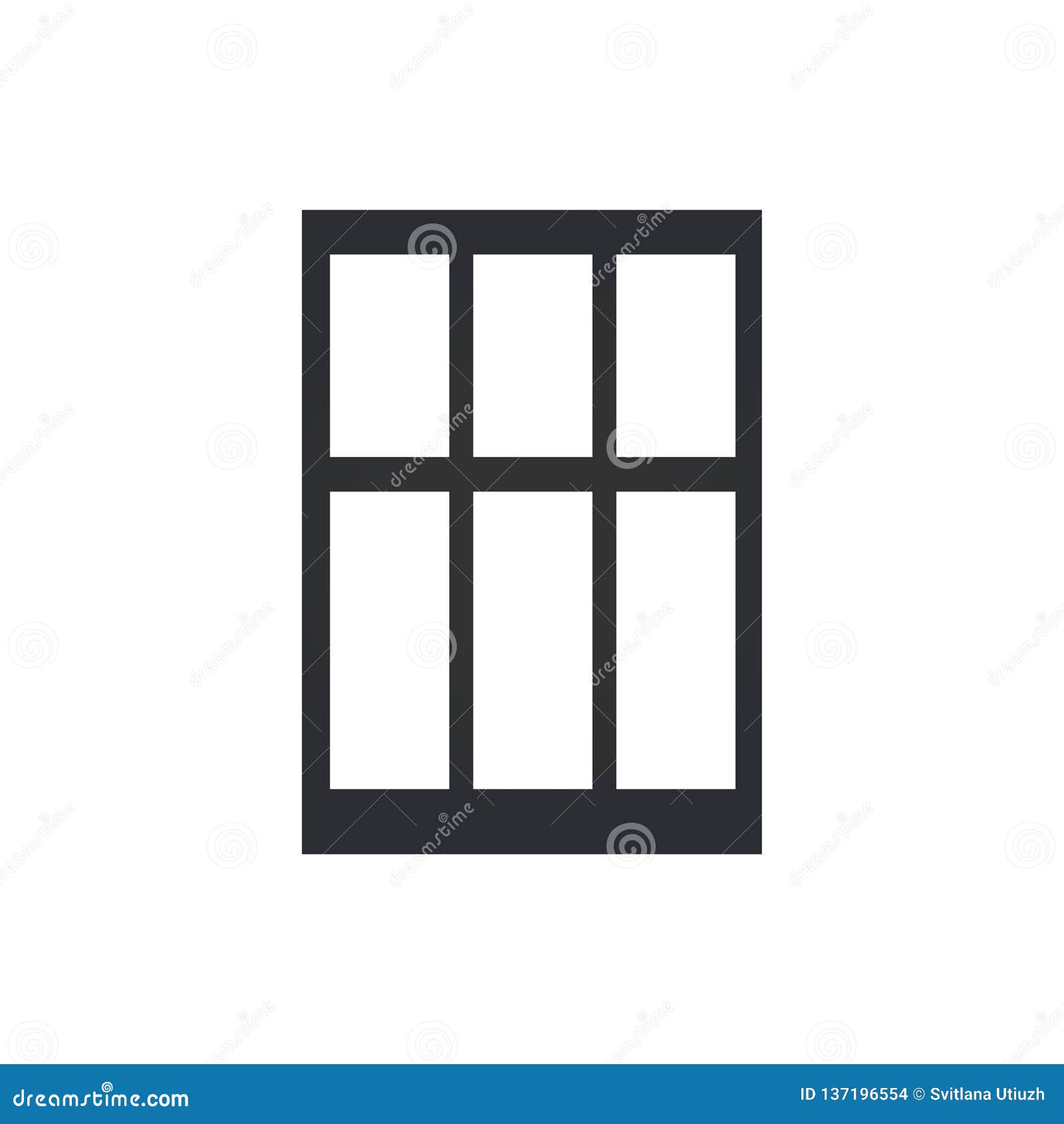 Window Icon in Flat Style Isolated on White Background. for Your Design ...