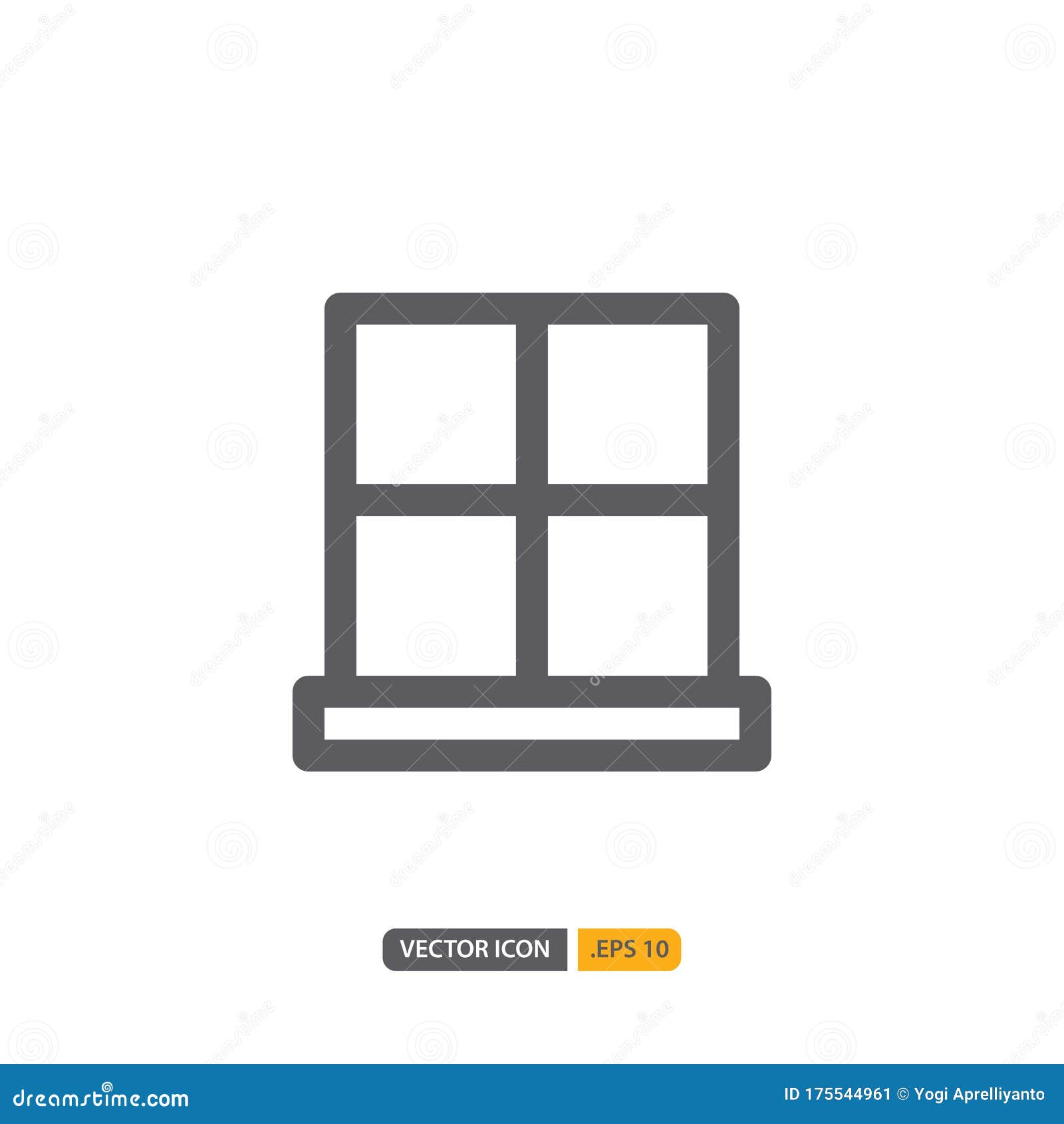 Window Icon Isolated on White Background. for Your Web Site Design ...