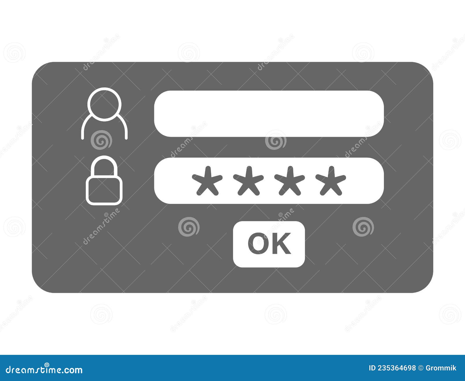 Window Icon for Logging in To the System, Website or Application Stock ...