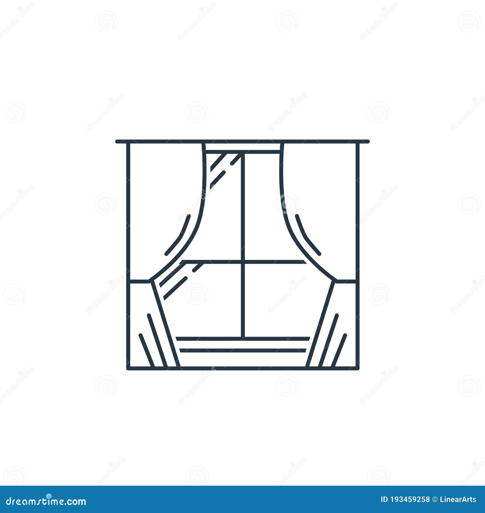 Window Icon Vector from Furniture Concept. Thin Line Illustration of ...