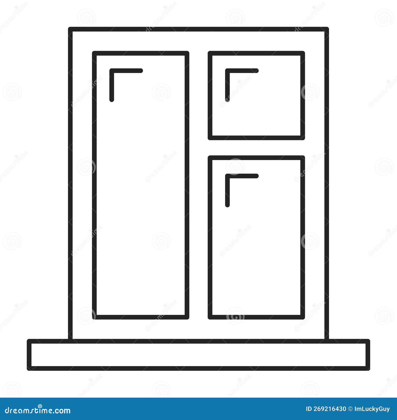 Window Icon Vector Isolated. Simple Line Pictogram Stock Vector ...