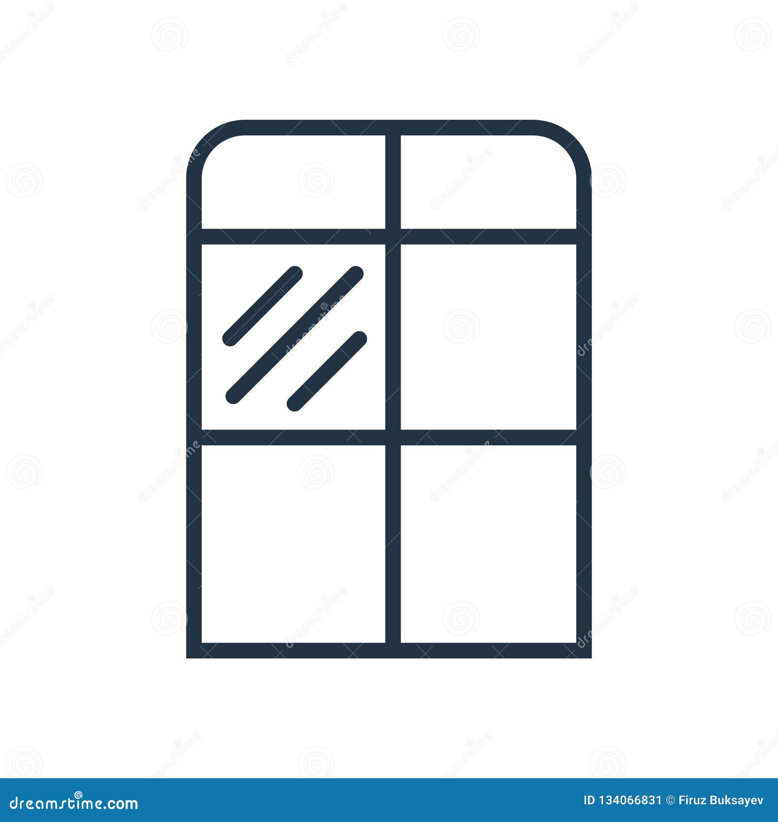 Window Icon Vector Isolated on White Background, Window Sign Stock ...