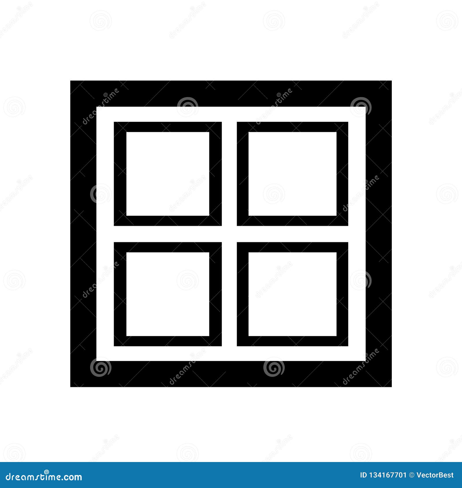 Window Icon Vector Isolated on White Background, Window Sign ...