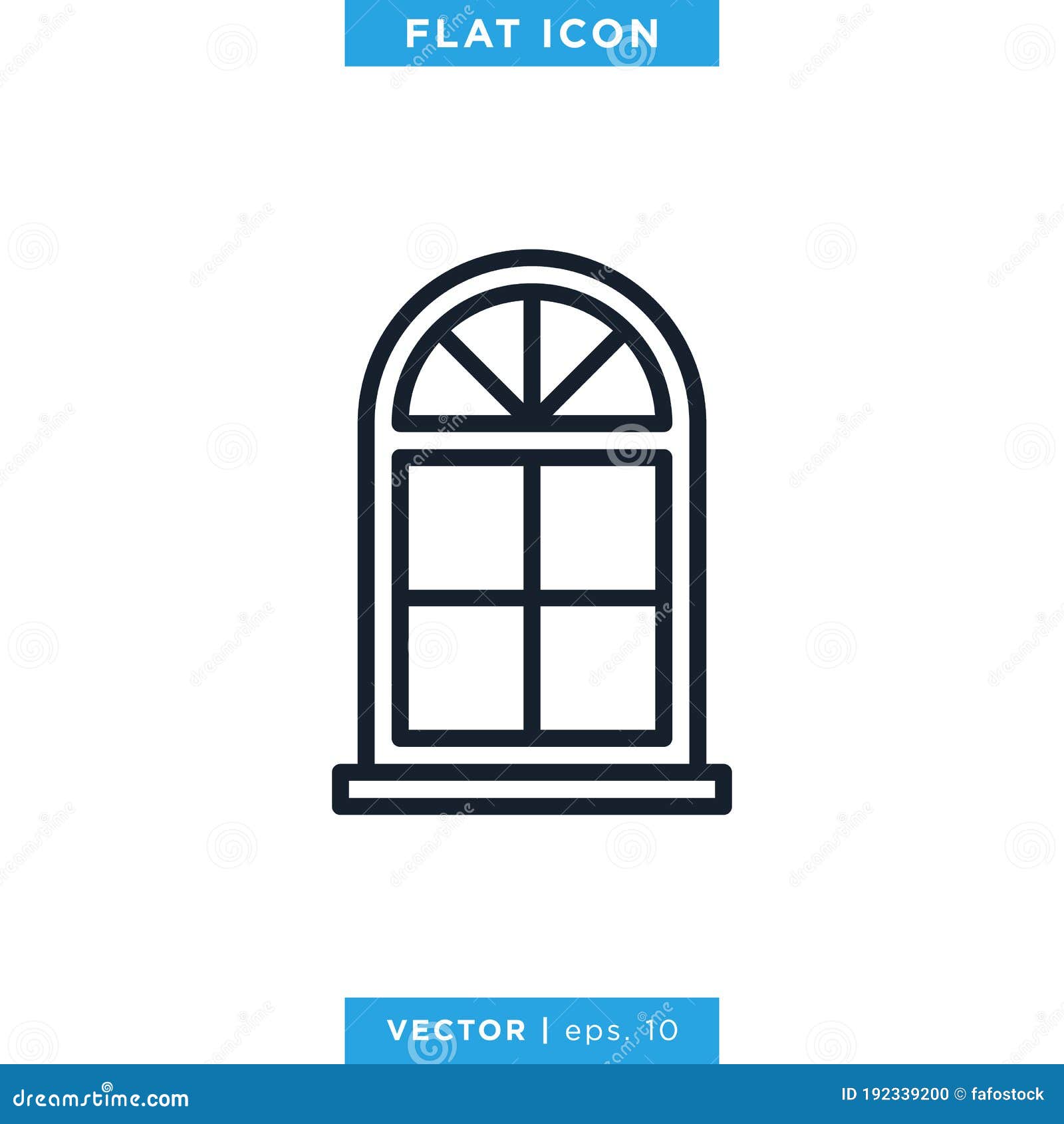 Window Icon Vector Logo Design Template. Editable Stroke Stock Vector ...