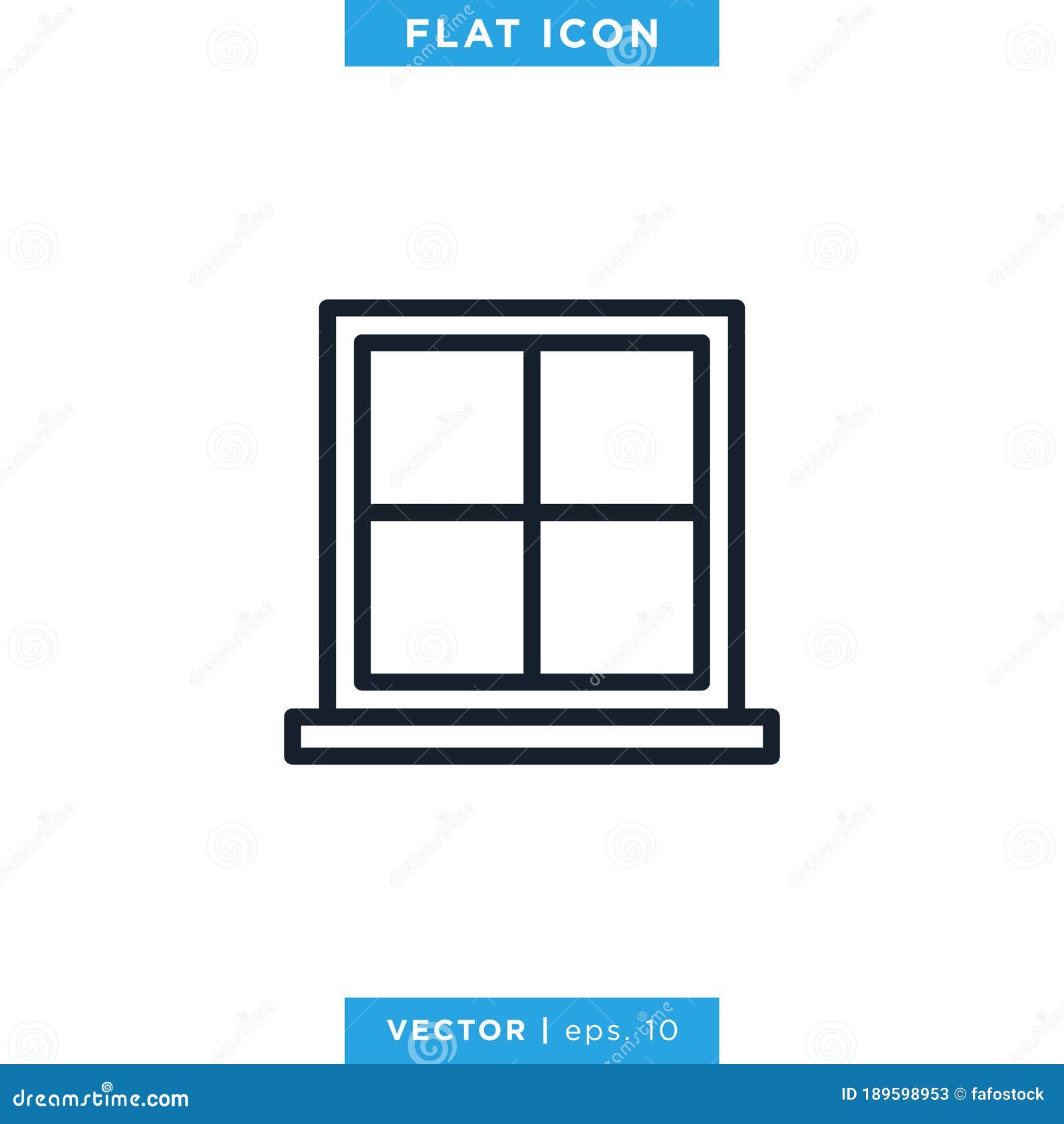 Window Icon Vector Logo Design Template Stock Vector - Illustration of ...