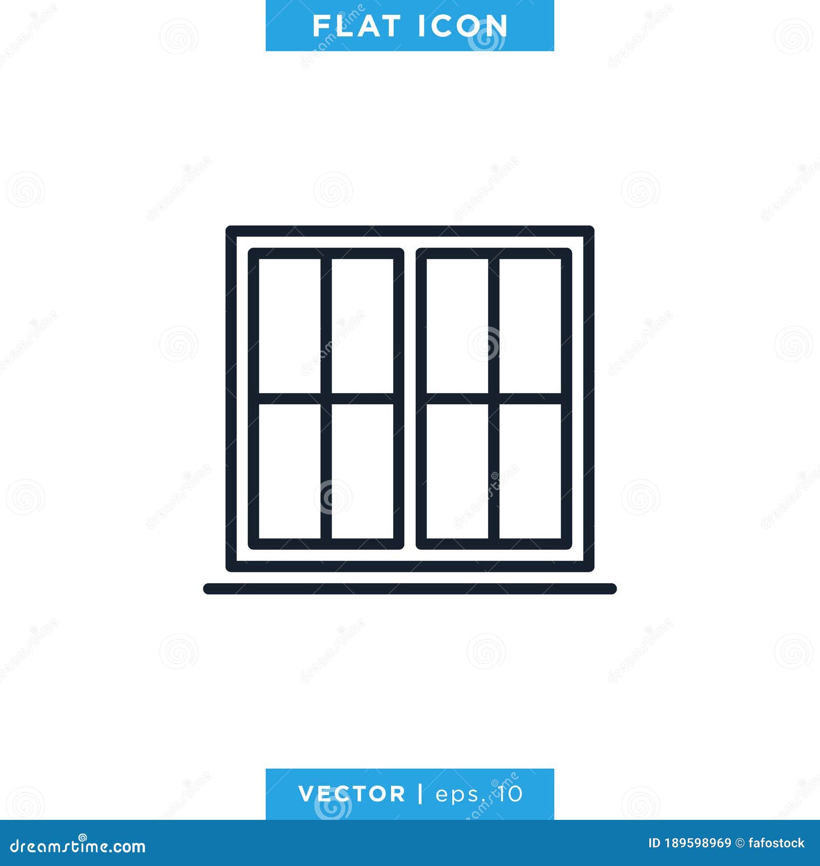 Window Icon Vector Logo Design Template Stock Vector - Illustration of ...